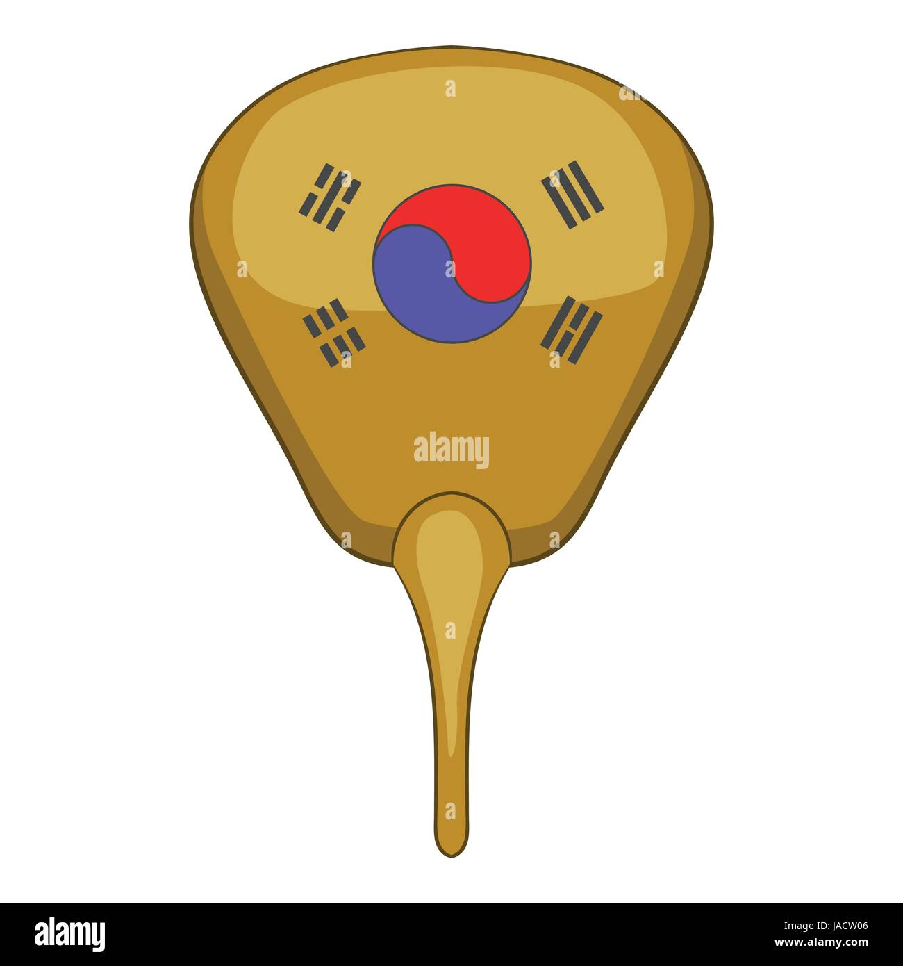 Korean hand fan icon. Cartoon illustration of fan vector icon for web ...