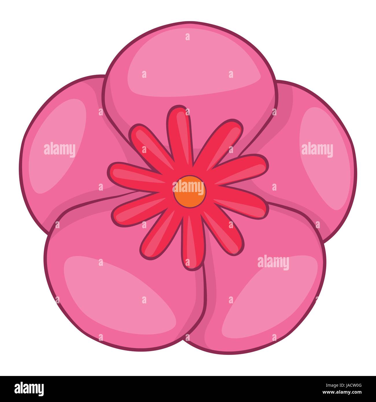 Rose of Sharon korean flower icon. Cartoon illustration of flower ...