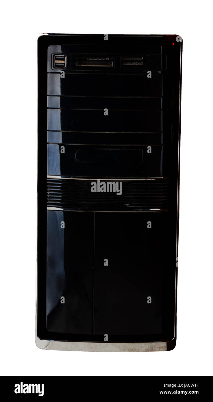 Cpu tower isolated over a white background Stock Photo - Alamy