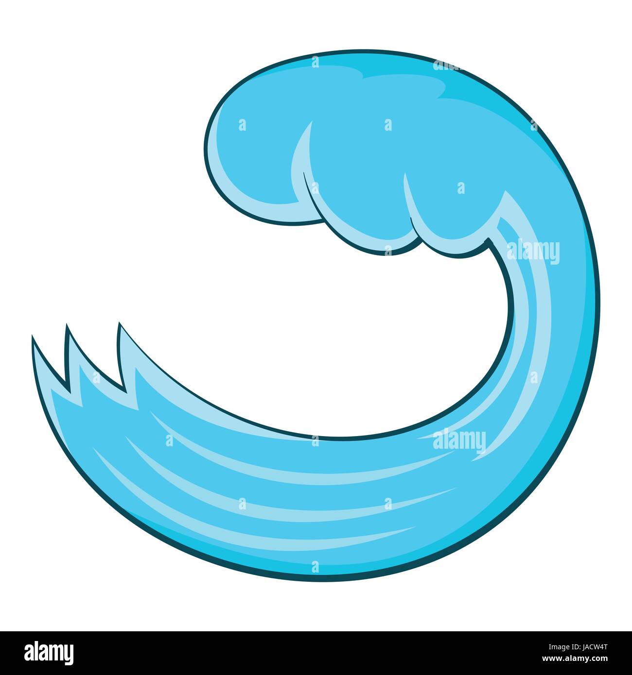 Wave icon. Cartoon illustration of wave vector icon for web Stock ...