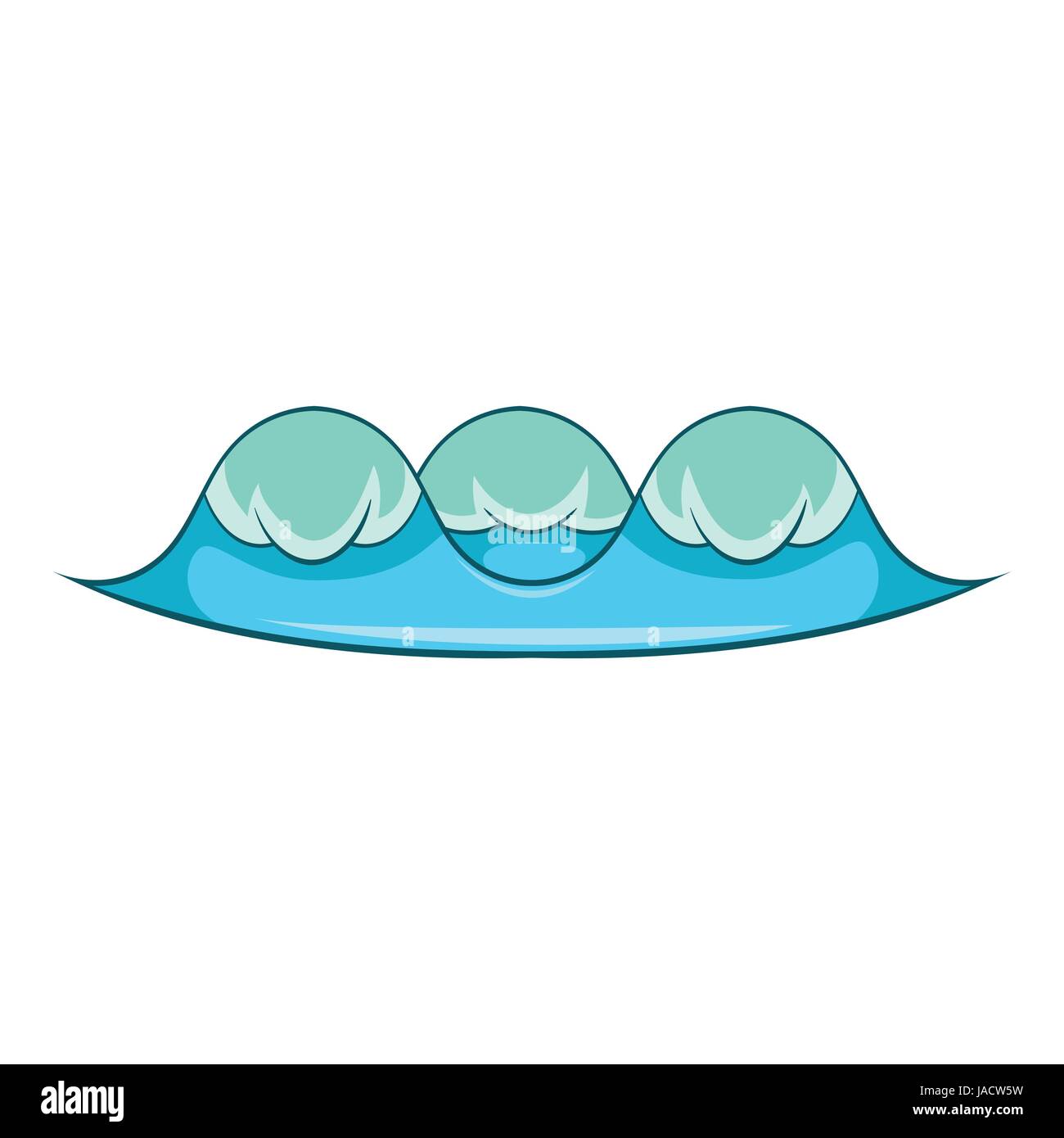 Wave with foam icon. Cartoon illustration of wave with foam vector icon ...
