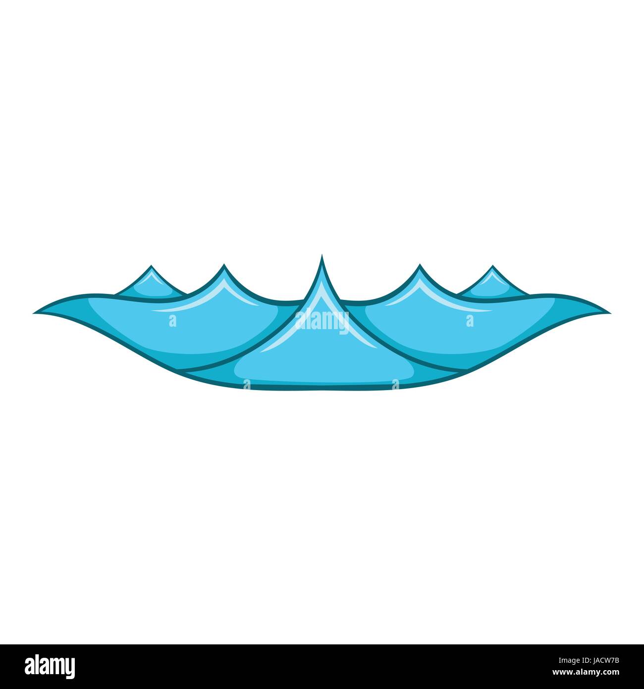 Small ocean waves icon. Cartoon illustration of small ocean waves ...