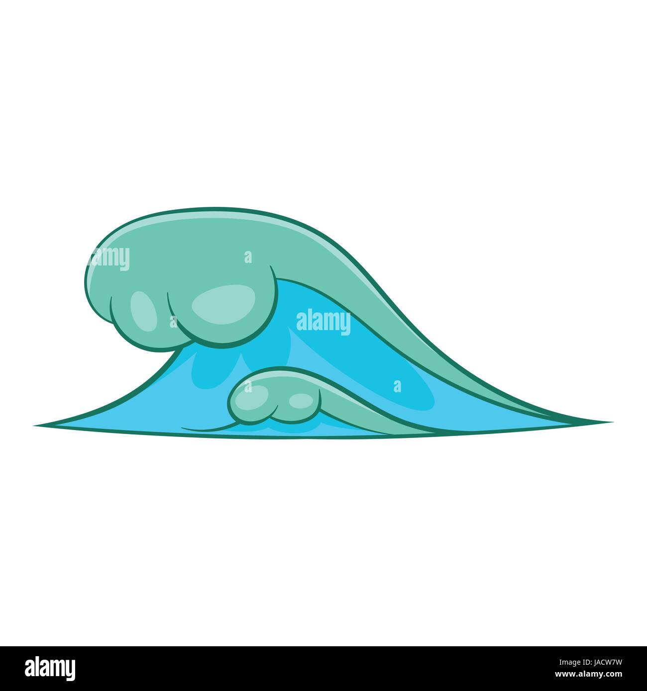Big sea waves icon. Cartoon illustration of big sea waves vector icon ...