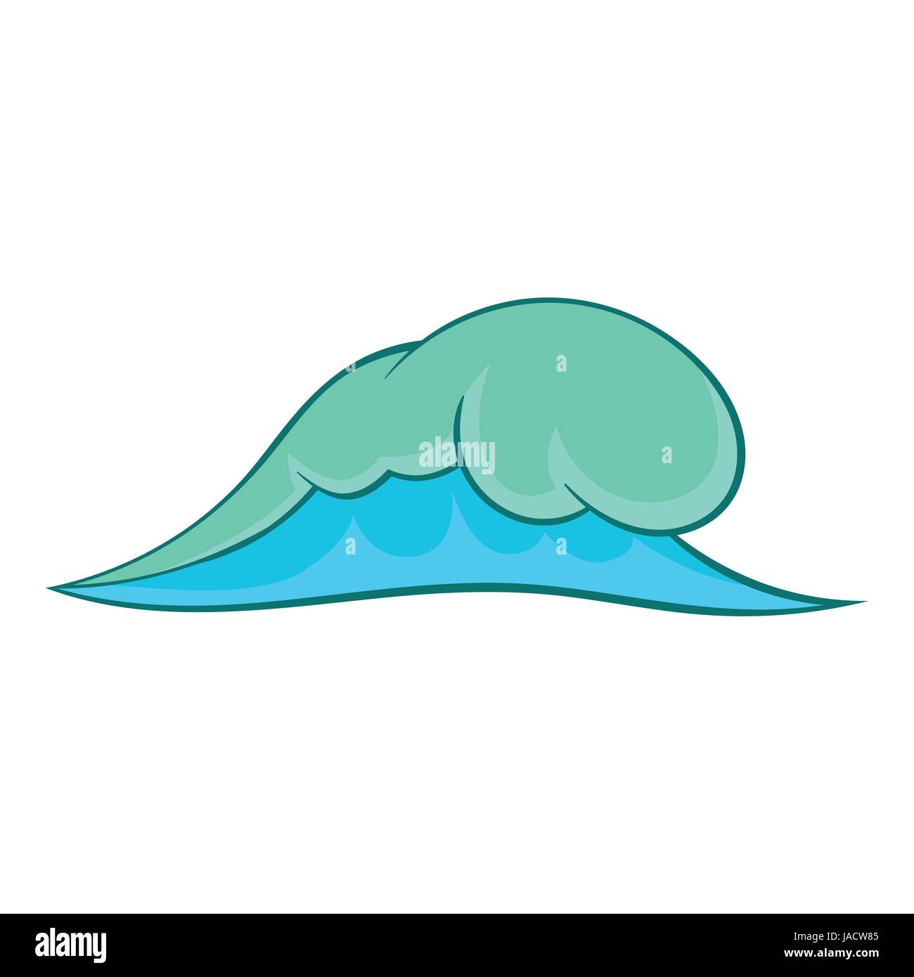 Big ocean wave icon. Cartoon illustration of big ocean wave vector icon ...