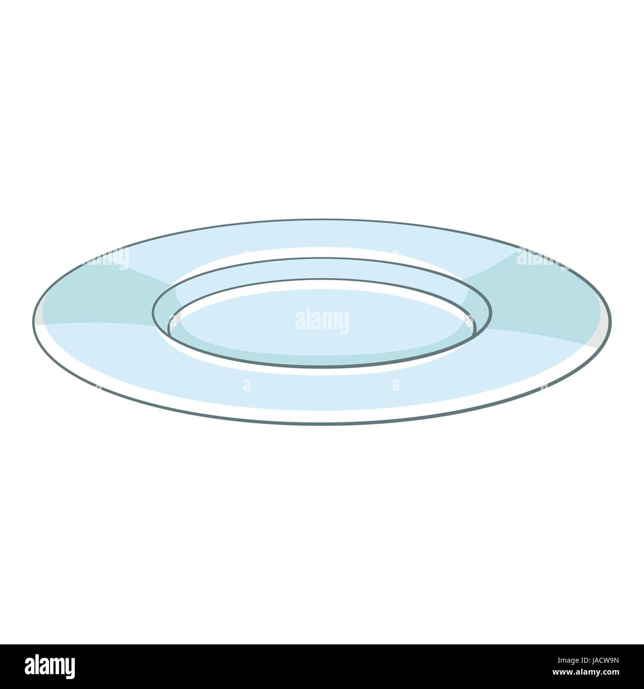 Plate icon. Cartoon illustration of plate vector icon for web Stock ...