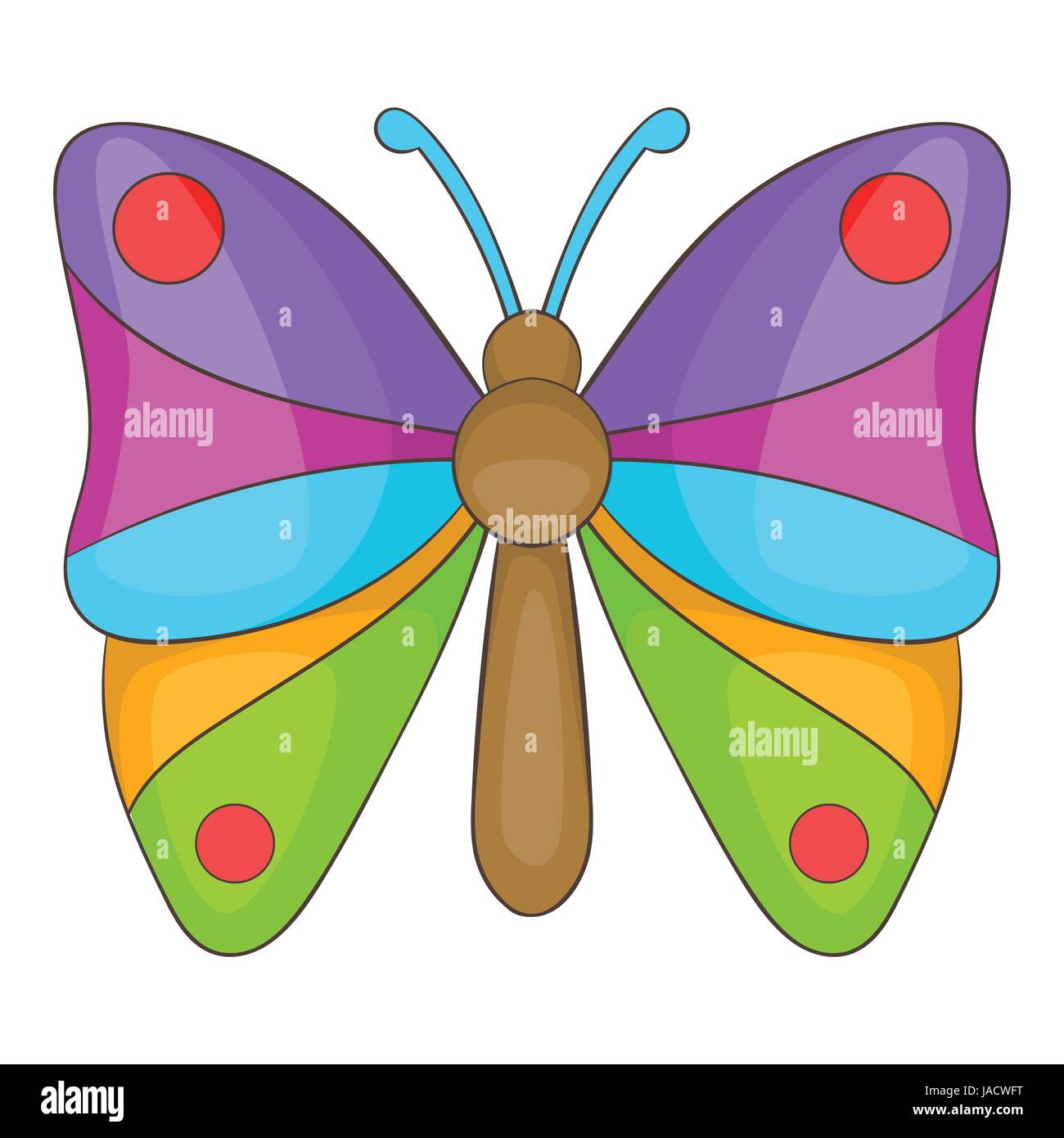 Butterfly icon. Cartoon illustration of butterfly vector icon for web ...