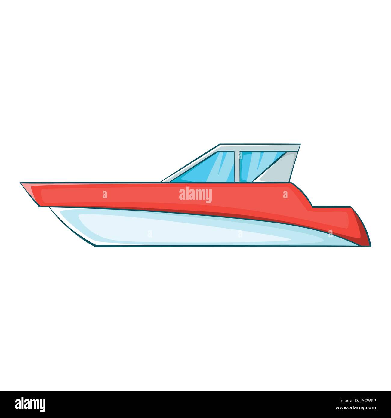 Great powerboat icon. Cartoon illustration of great powerboat vector ...