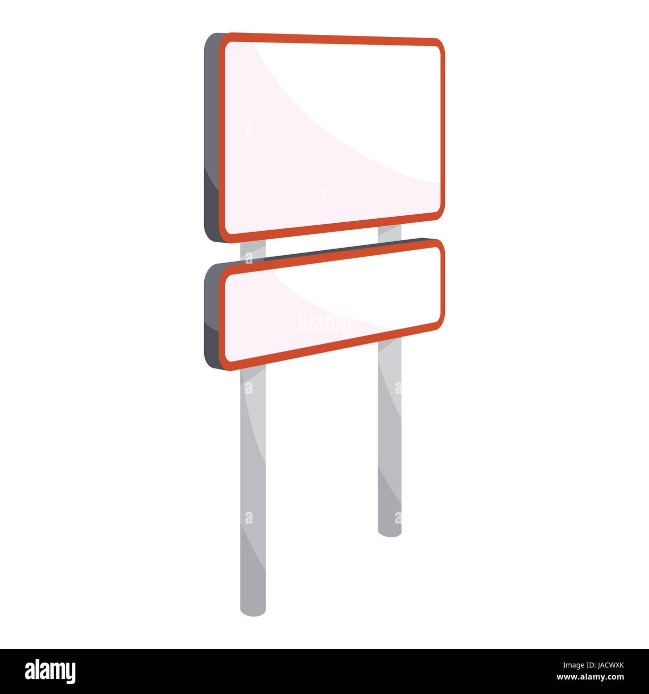 Rectangular road sign icon. Cartoon illustration of rectangular road ... Rectangular road sign icon. Cartoon illustration of rectangular road ...
