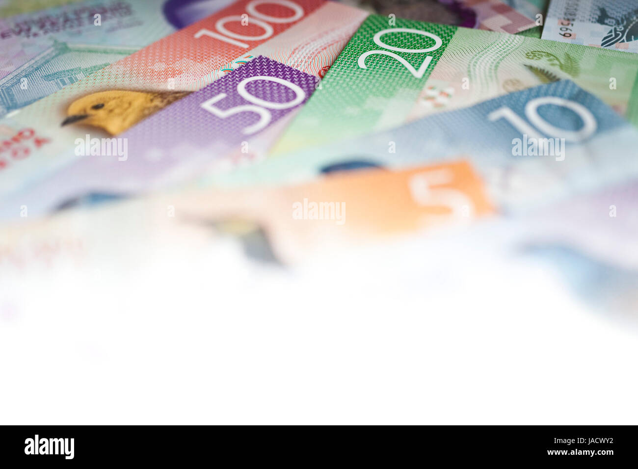 New Zealand currency, cash or money Stock Photo - Alamy