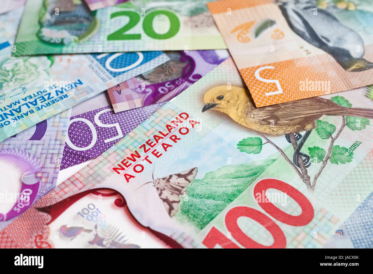 New Zealand currency, cash or money Stock Photo - Alamy