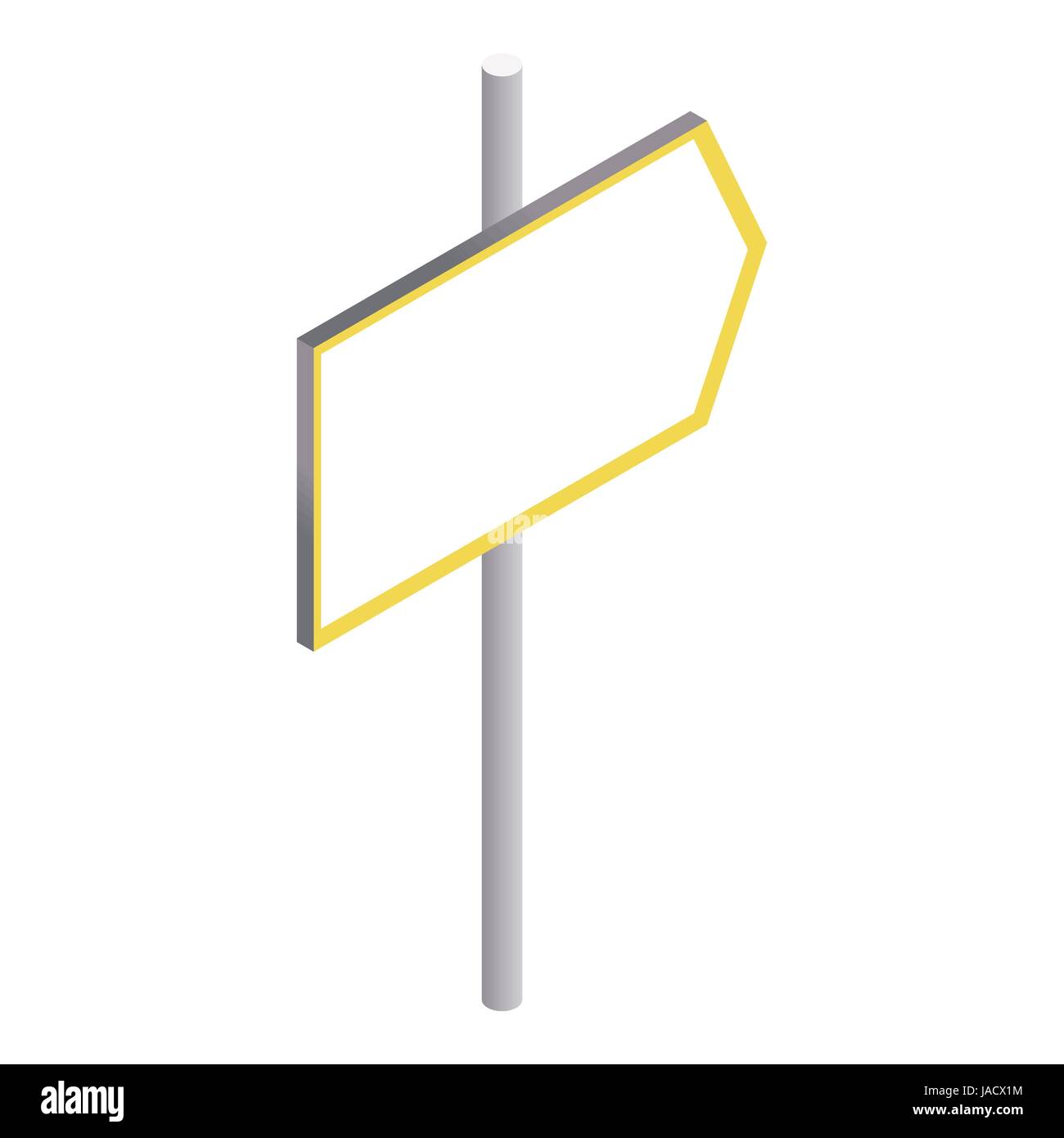 Road sign to right icon. Isometric 3d illustration of road sign to ...