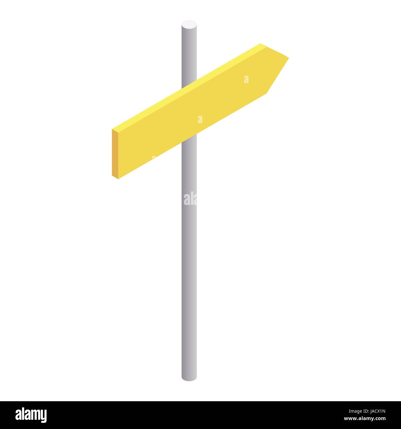 Wooden road sign icon. Isometric 3d illustration of wooden road sign ...