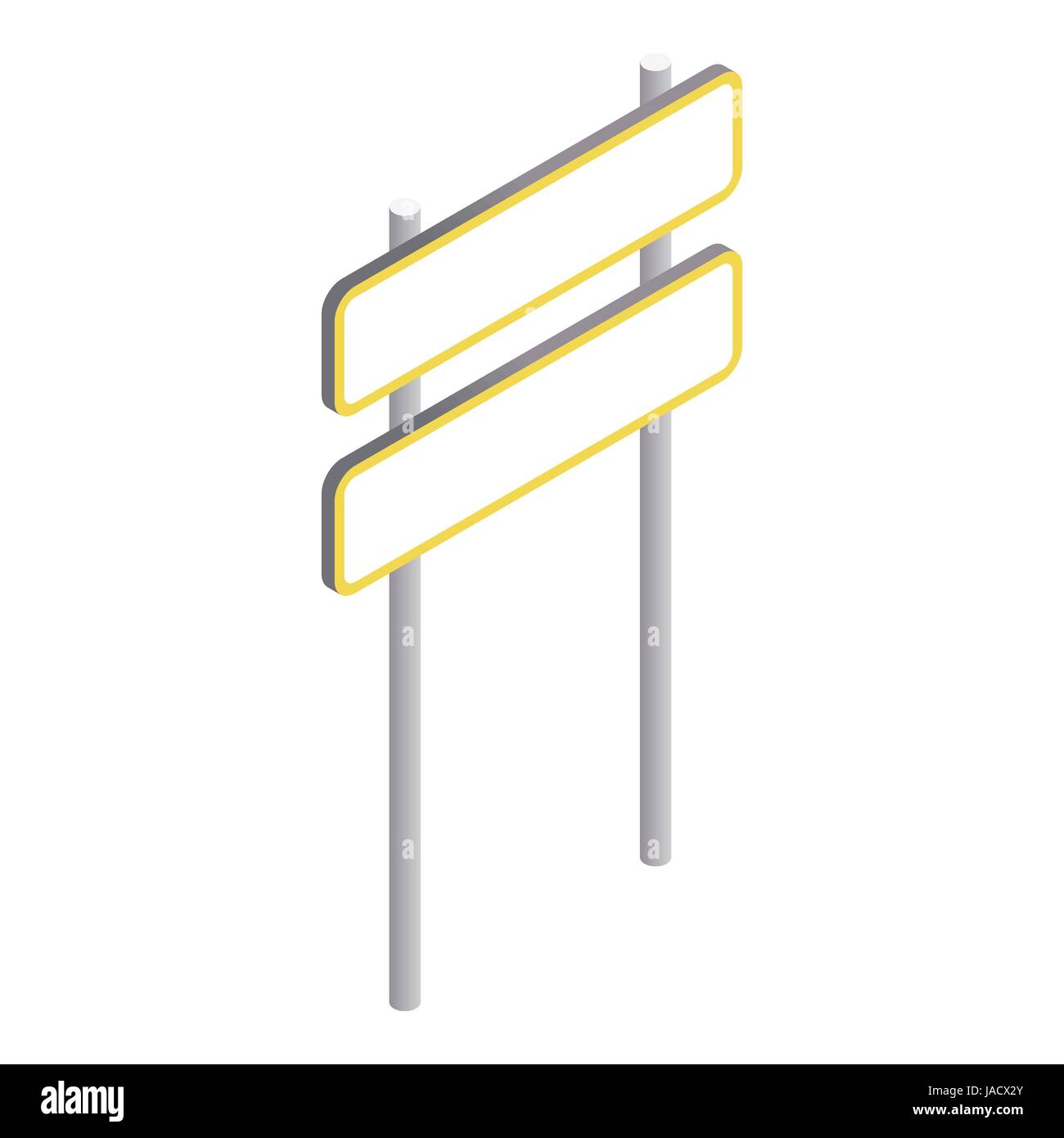 Road sign on pole icon. Isometric 3d illustration of road sign on pole ...