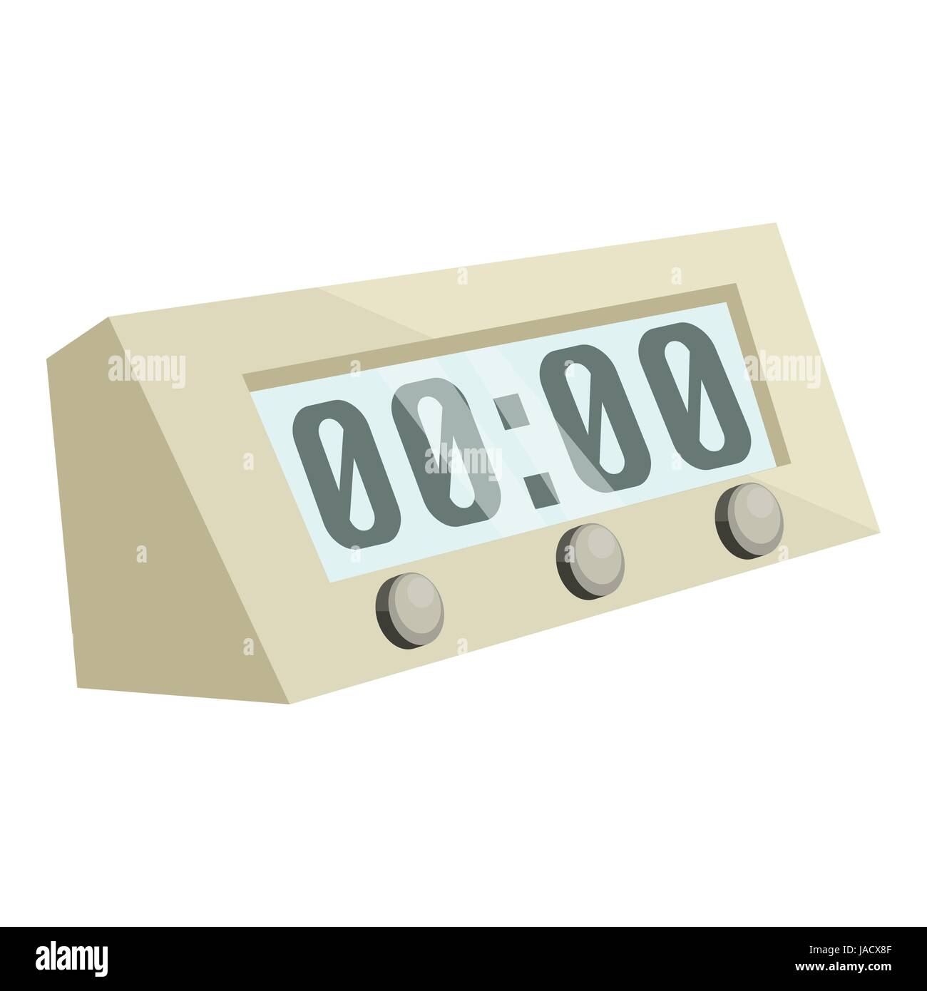 Electronic alarm clock icon. Cartoon illustration of electronic alarm ...