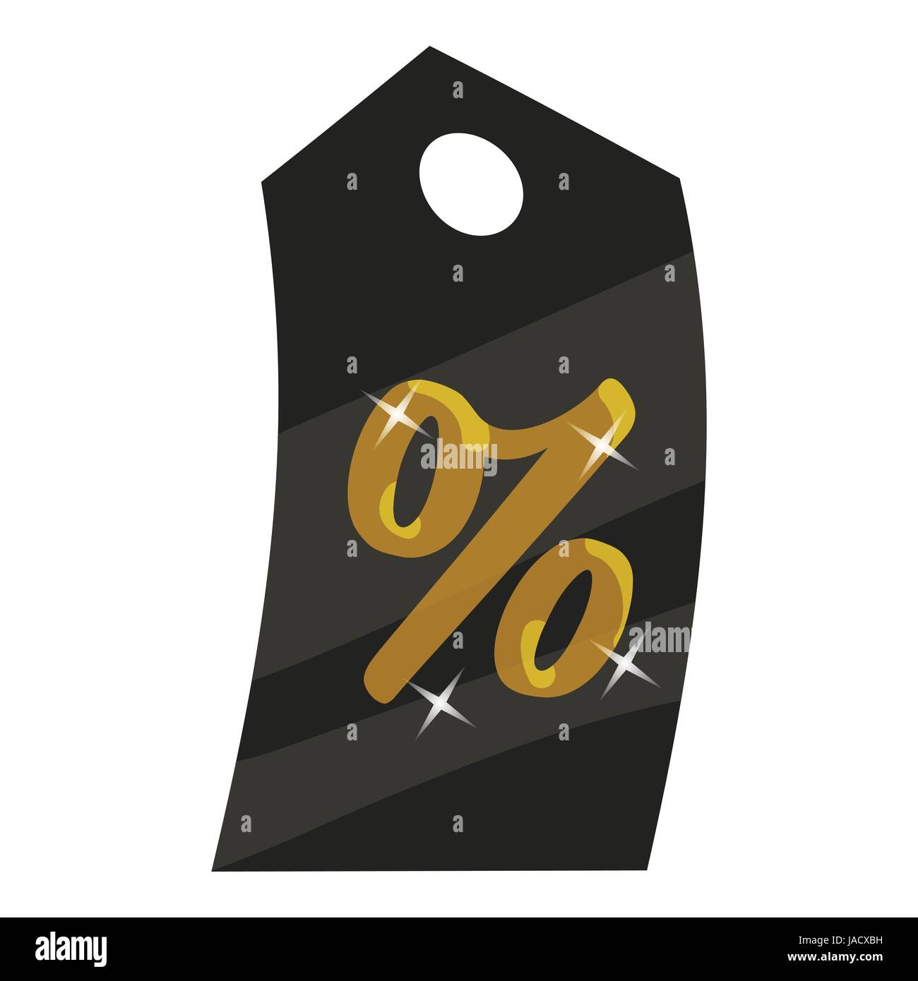 Tag percentage icon. Cartoon illustration of tag percentage vector icon ...
