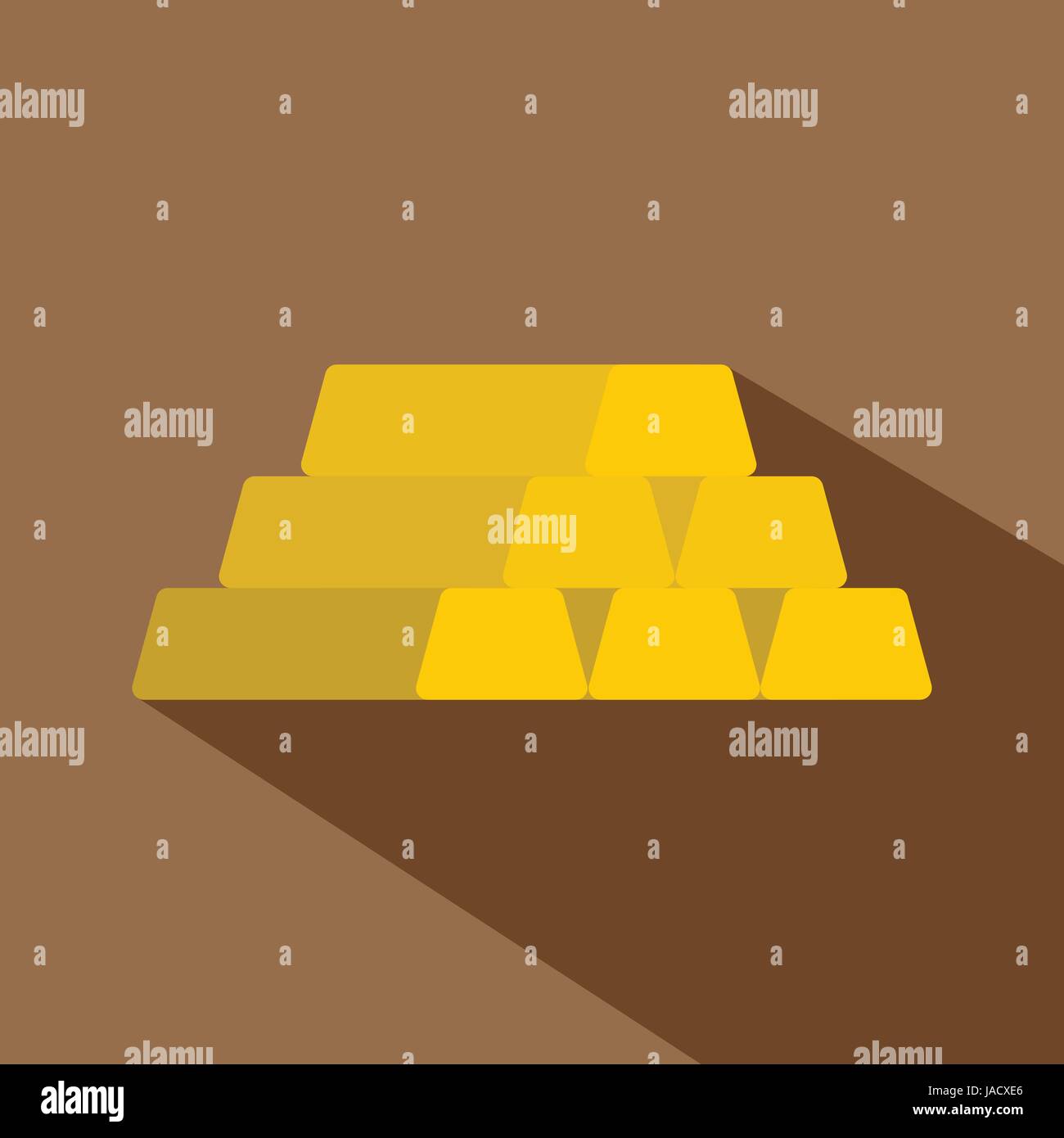 Gold bar icon. Flat illustration of gold bar vector icon for web Stock ...