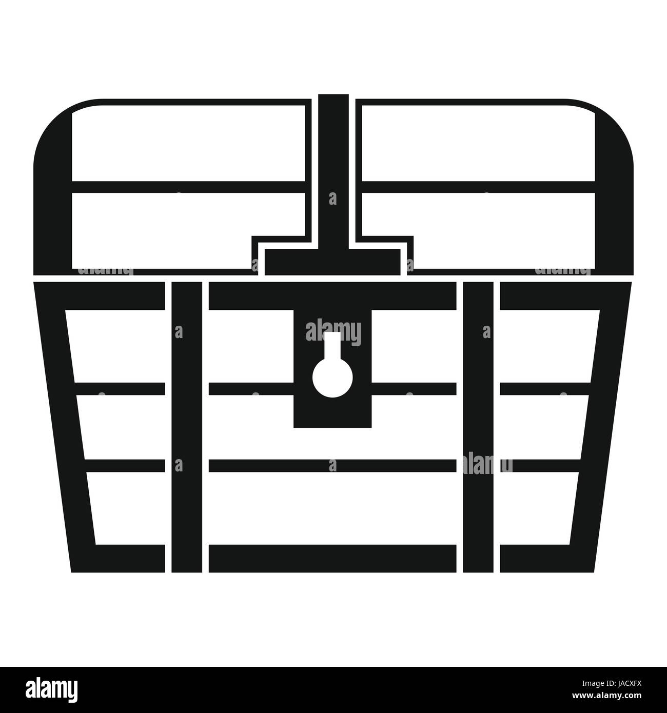 Chest icon. Simple illustration of chest vector icon for web Stock ...