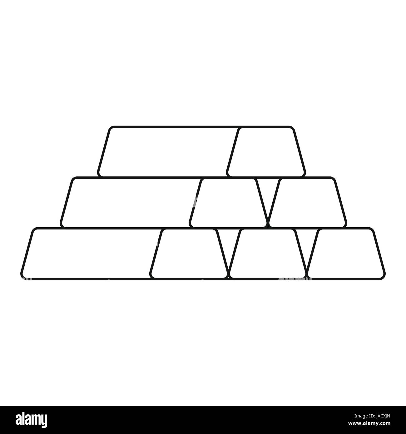 Gold Bar Icon Black And White