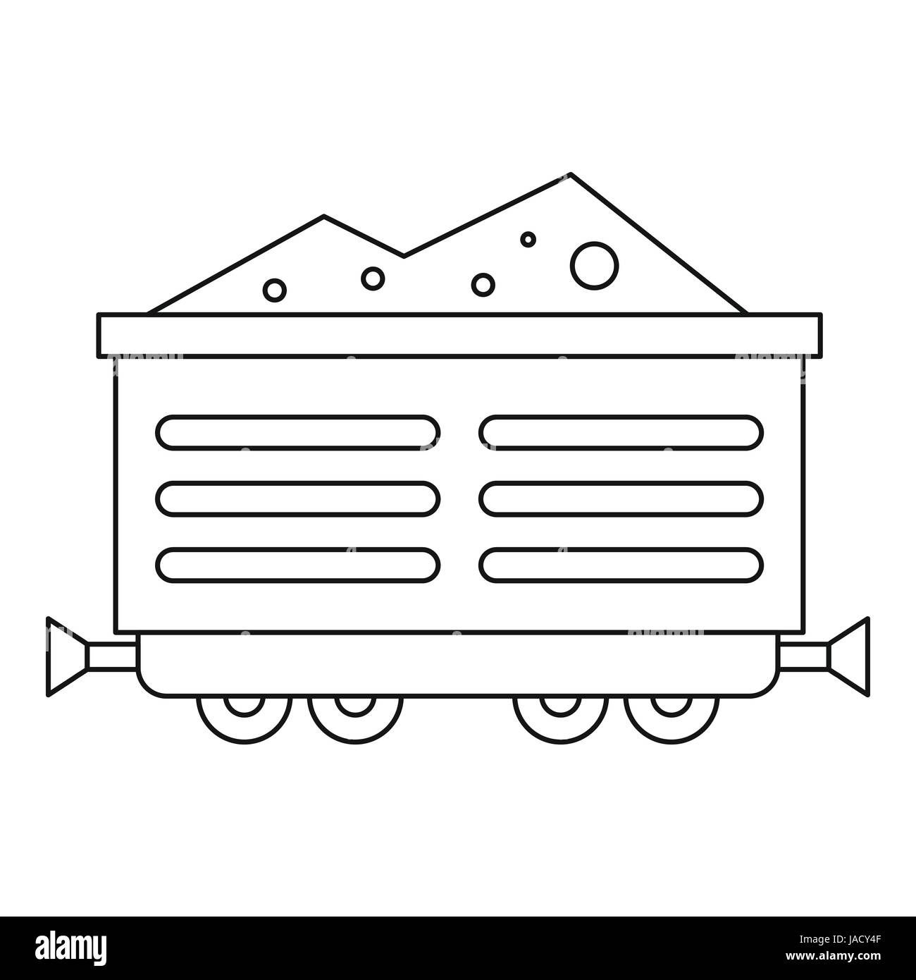 Empty coal train Cut Out Stock Images & Pictures - Alamy