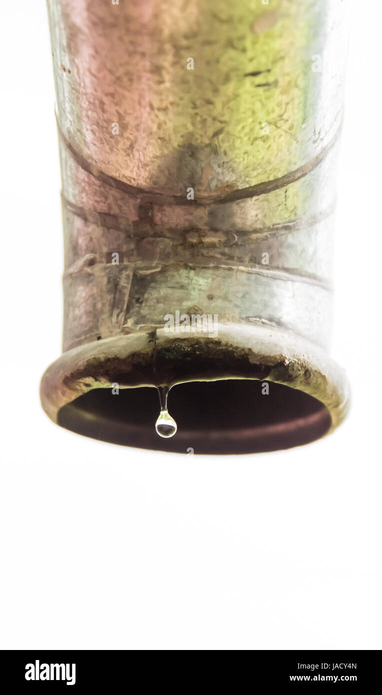 Water drips from a pipe Stock Photo - Alamy