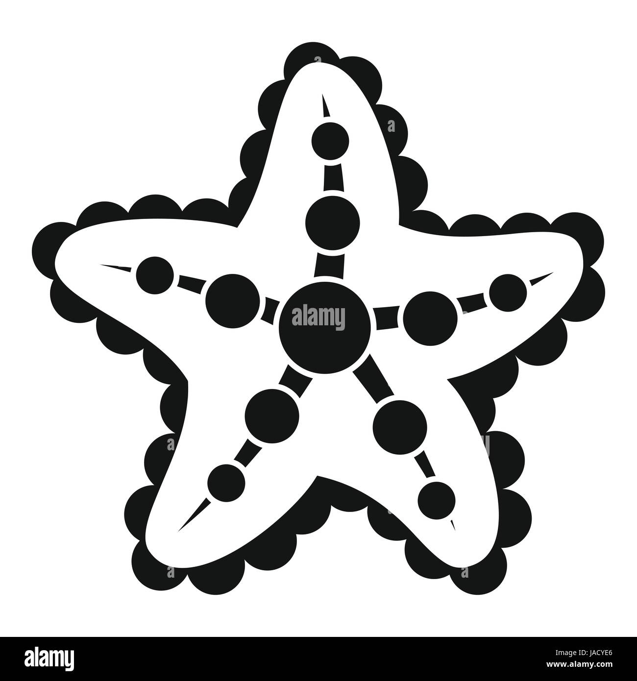 Starfish icon. Simple illustration of starfish vector icon for web ...