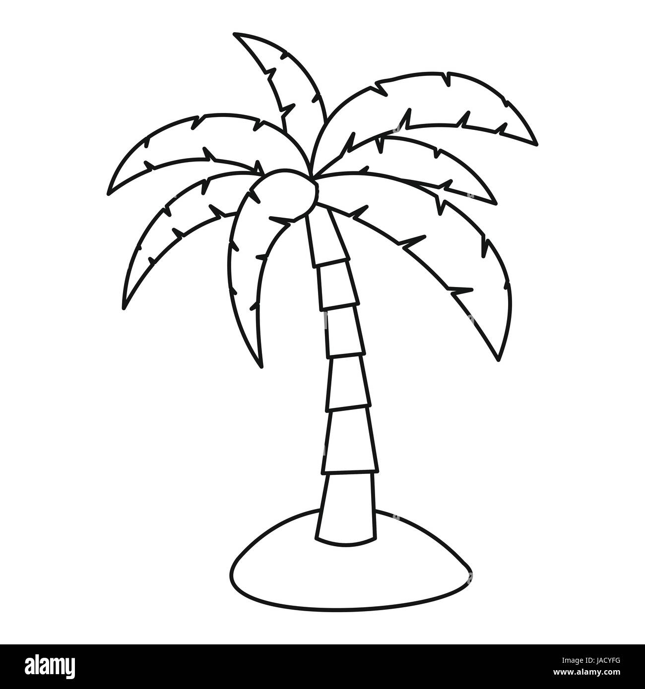 Palm icon. Outline illustration of palm vector icon for web Stock ...