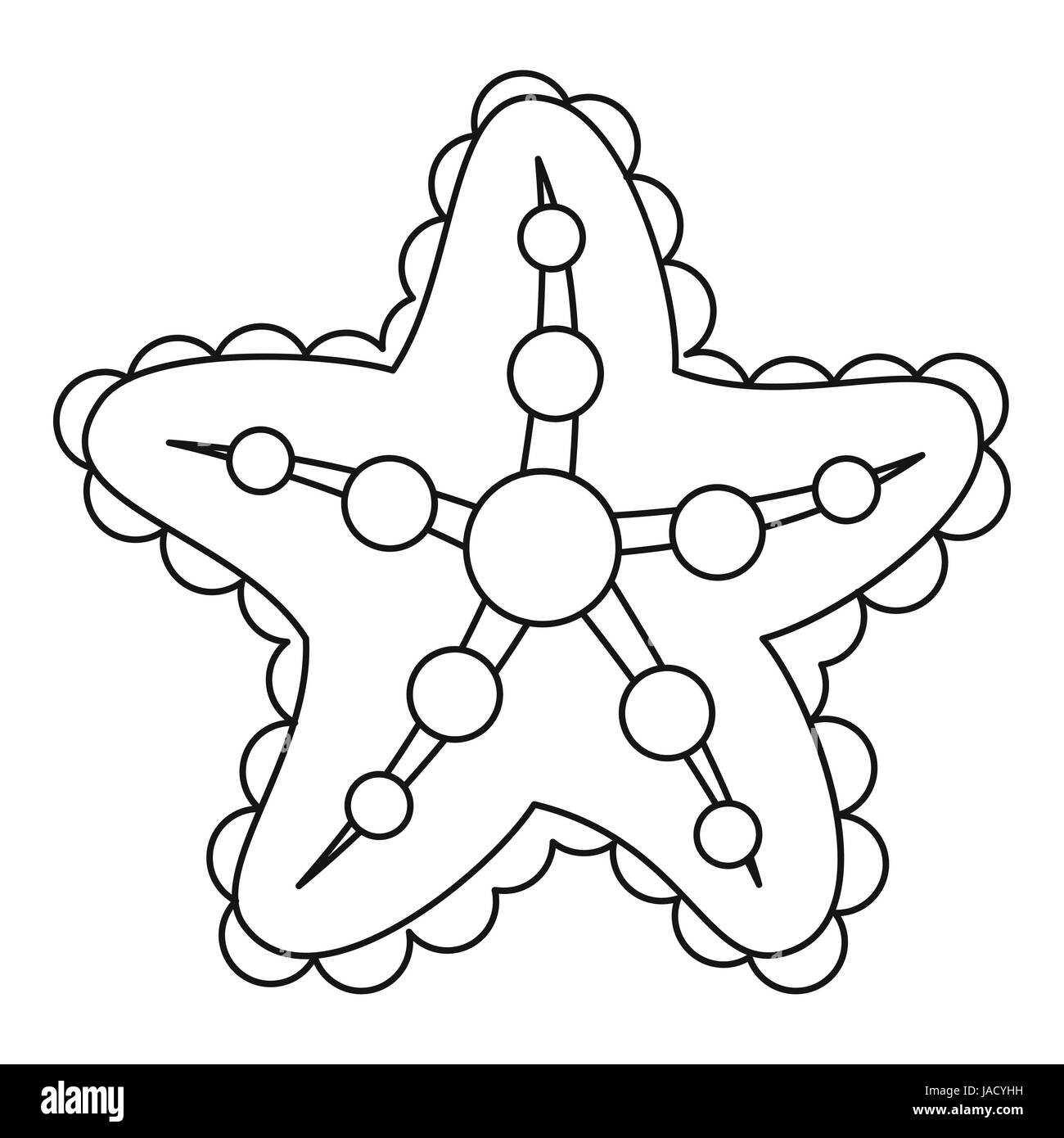 Starfish icon. Outline illustration of starfish vector icon for web ...