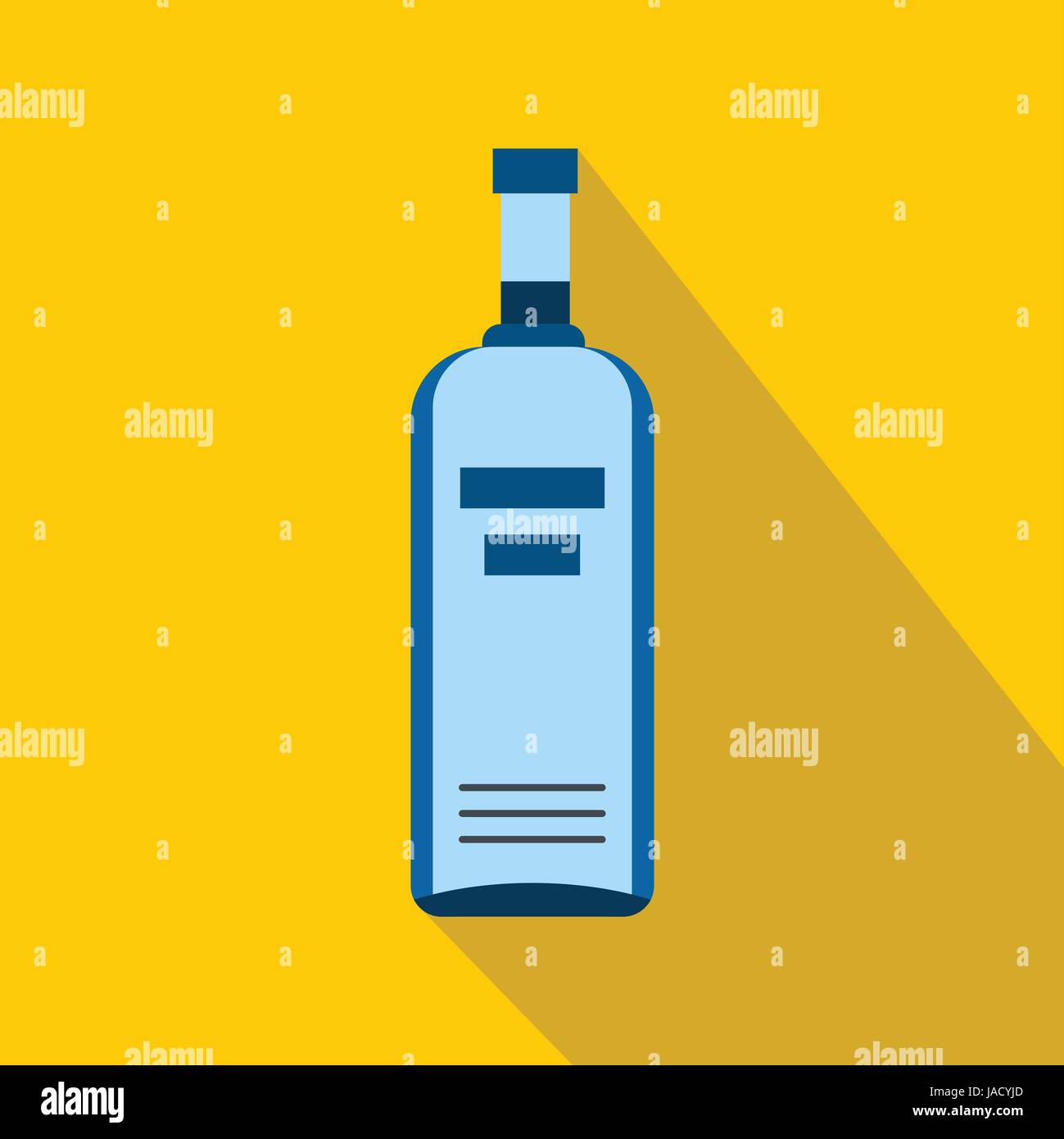Bottle of vodka icon. Flat illustration of bottle of vodka vector icon ...