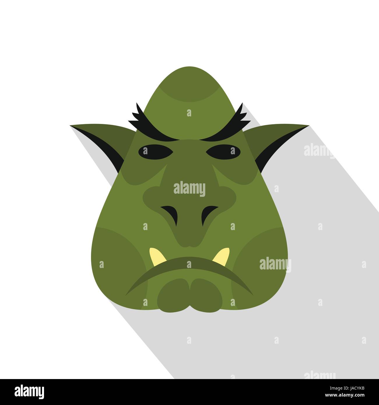 Head of troll icon. Flat illustration of head of troll icon for web ...