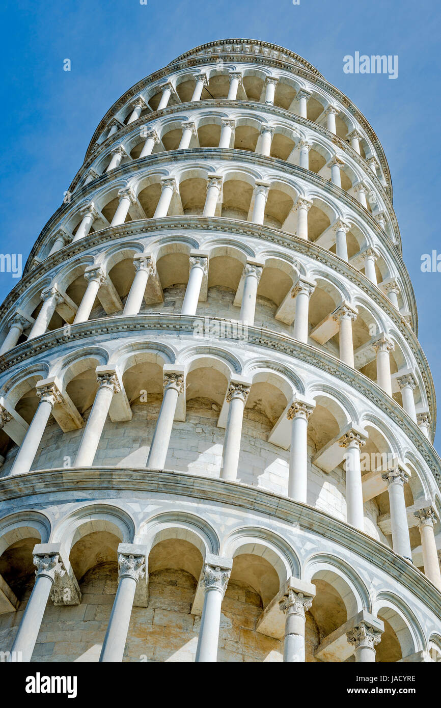 Closeup picture of the Leaning Tower Pisa, Italy Stock Photo - Alamy
