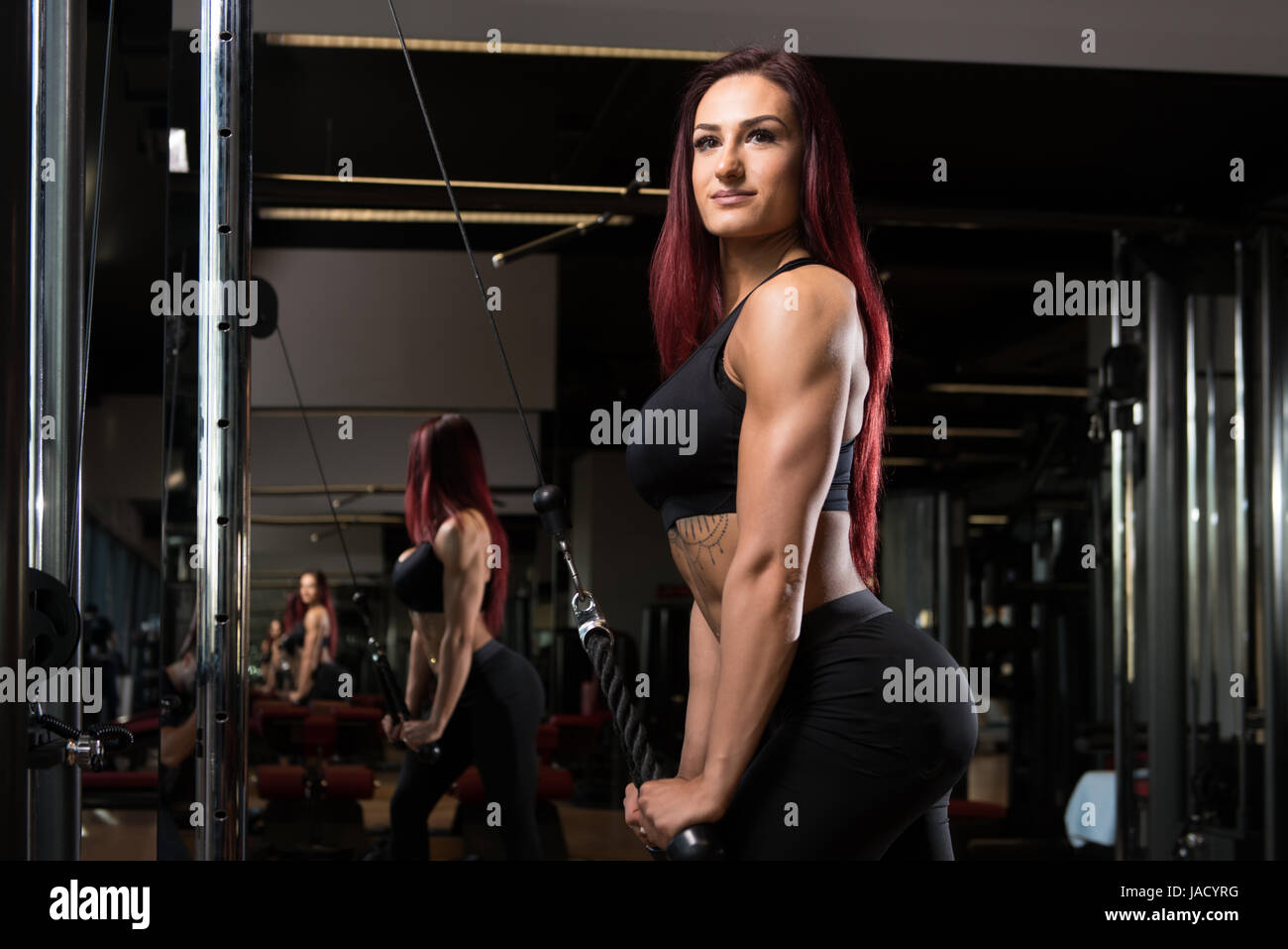 Athlete working out triceps hi-res stock photography and images - Alamy