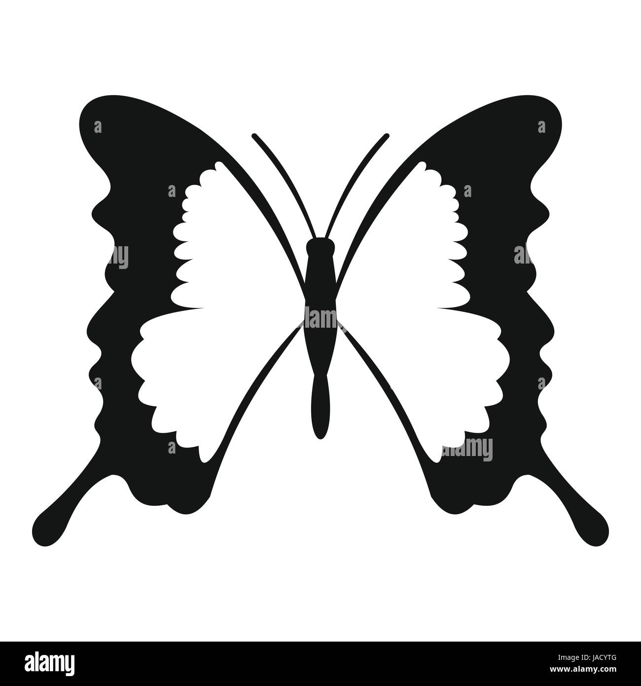Swallowtail butterfly icon. Simple illustration of swallowtail ...