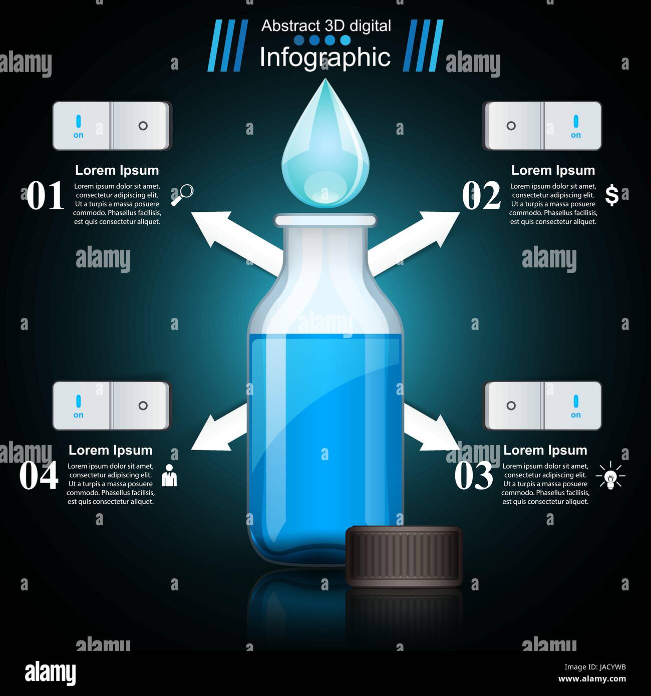 Bottle, water infographics Stock Vector Image & Art - Alamy