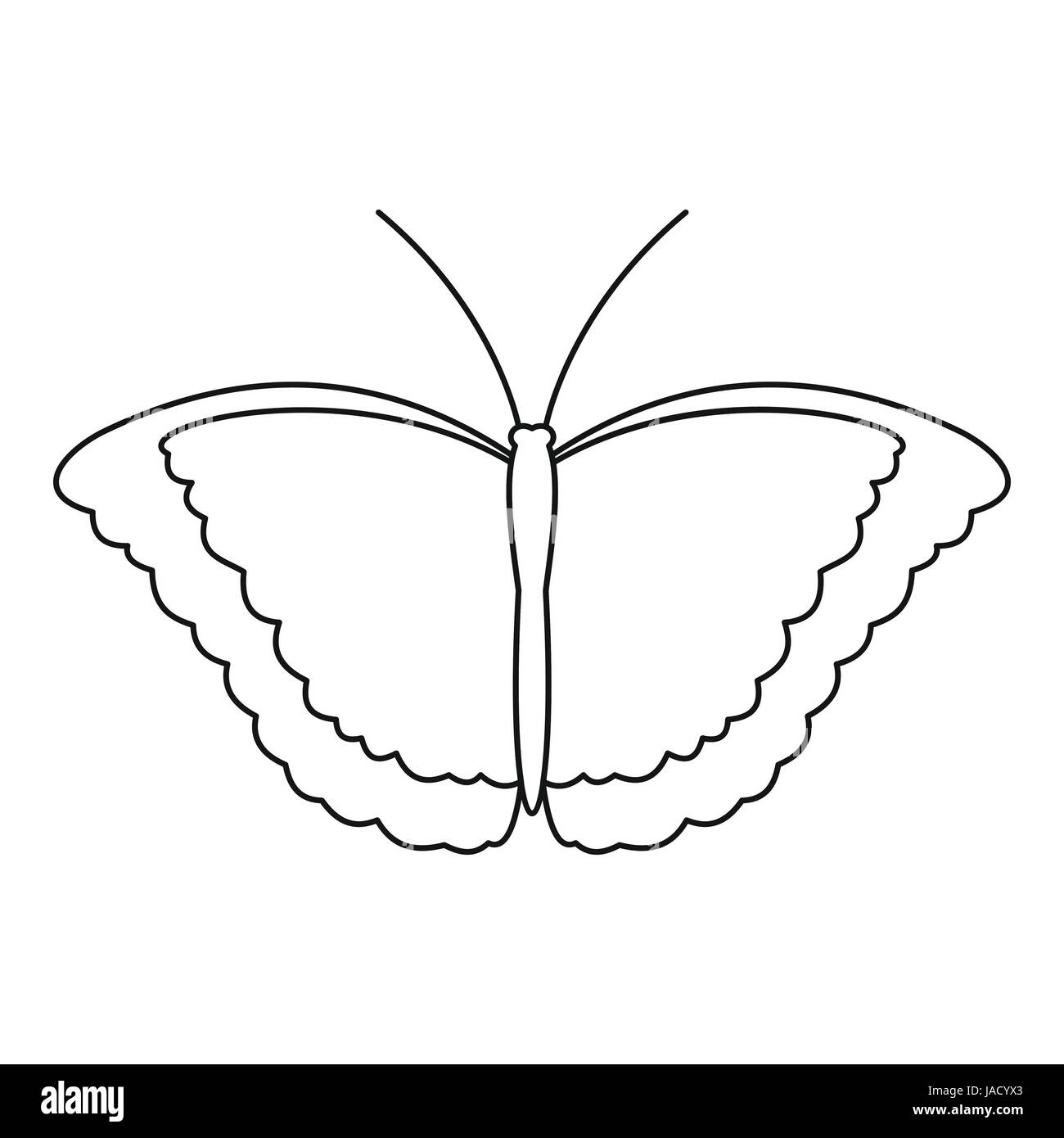 Butterfly scoop icon. Outline illustration of butterfly scoop vector ...