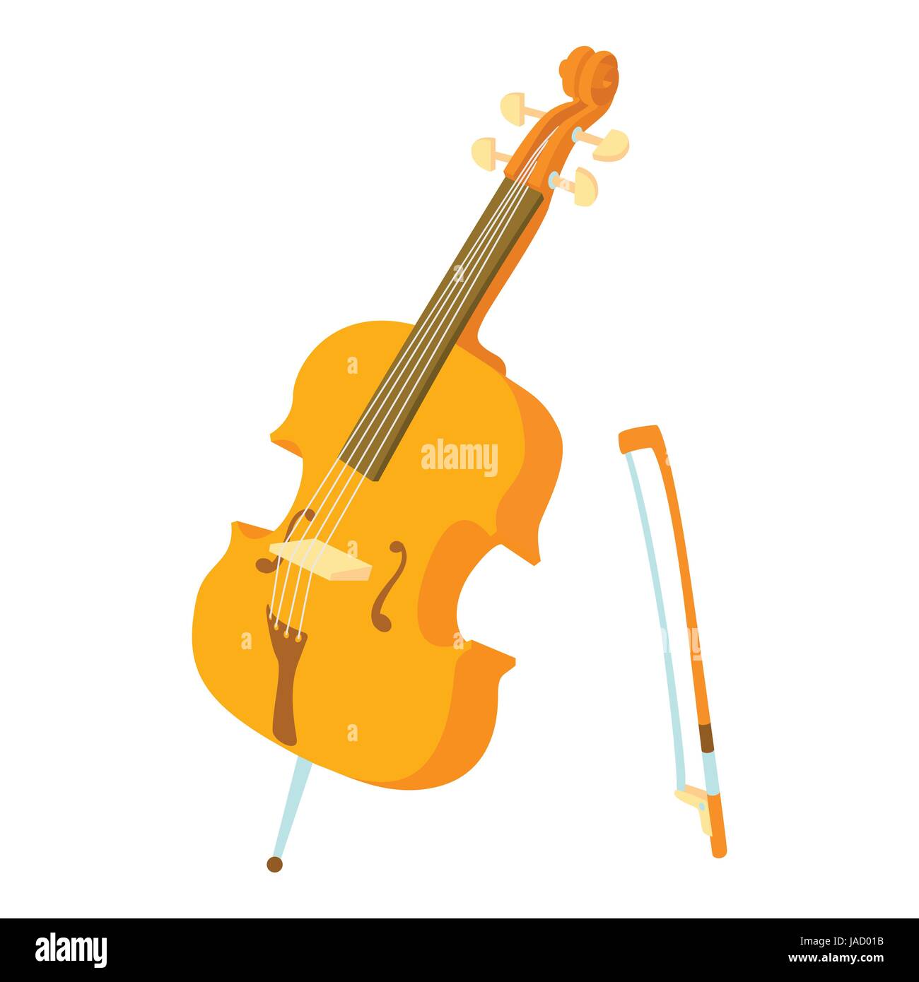 Violin icon. Cartoon illustration of violin vector icon for web Stock ...