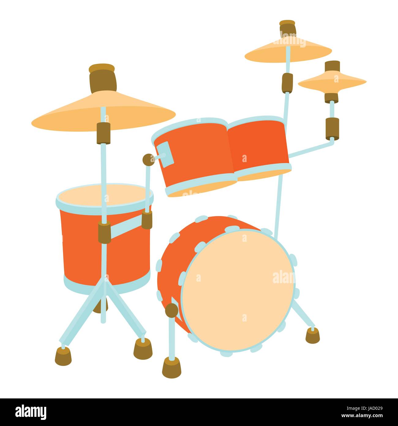 Drum icon. Cartoon illustration of drum vector icon for web Stock ...