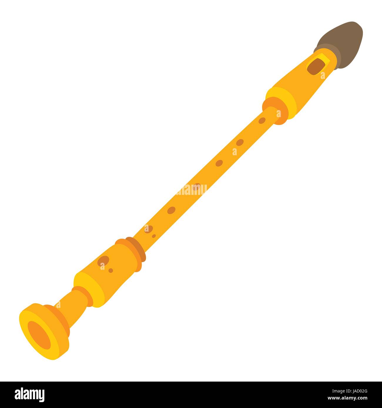 Musical pipe icon. Cartoon illustration of musical pipe vector icon for ...