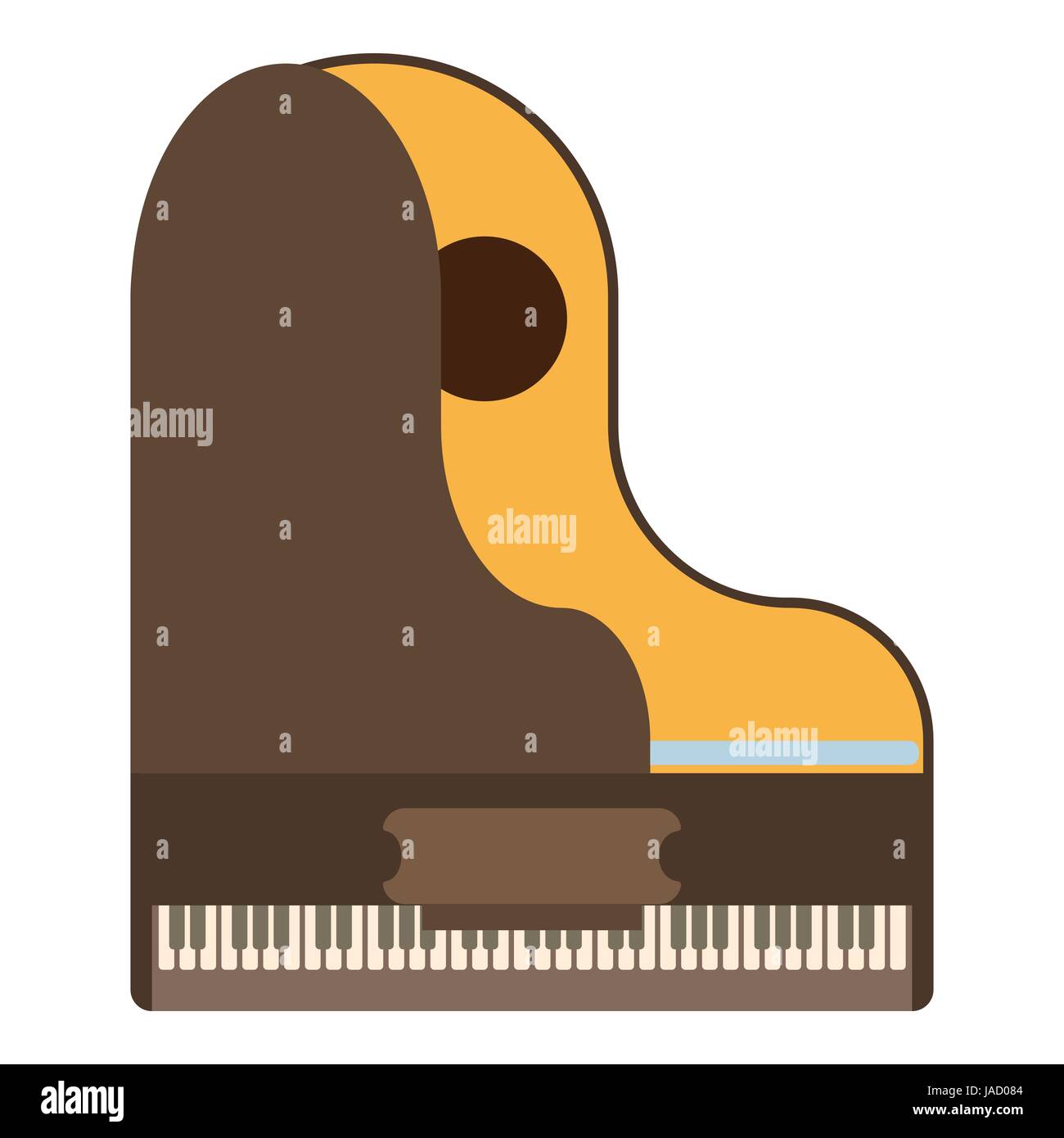 Grand piano icon. Flat illustration of grand piano vector icon for web ...