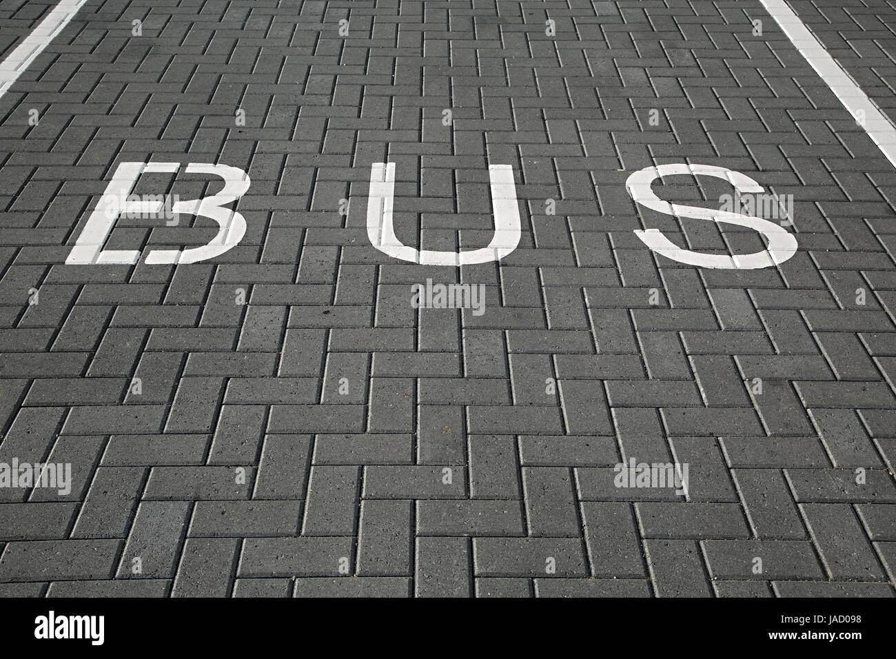 Bus Lane Sign Stock Photo - Alamy