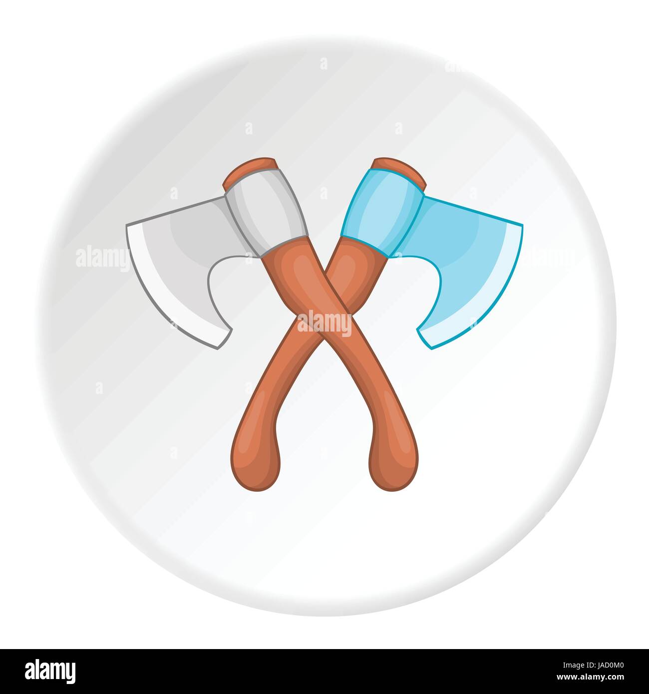 Crossed axes icon. Cartoon illustration of crossed axes vector icon for ...