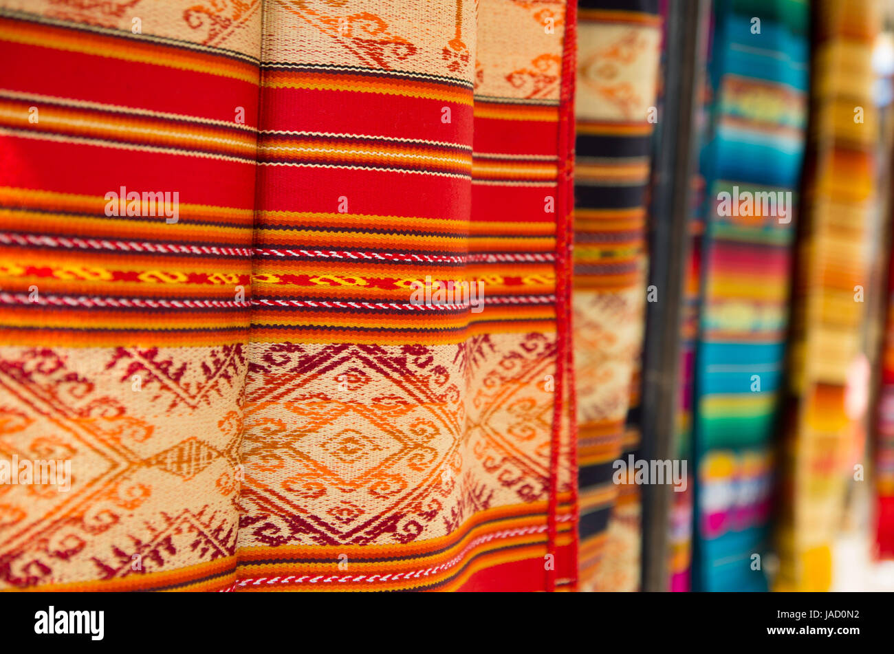 OTAVALO, ECUADOR - MAY 17, 2017: Beautiful andean traditional clothing ...