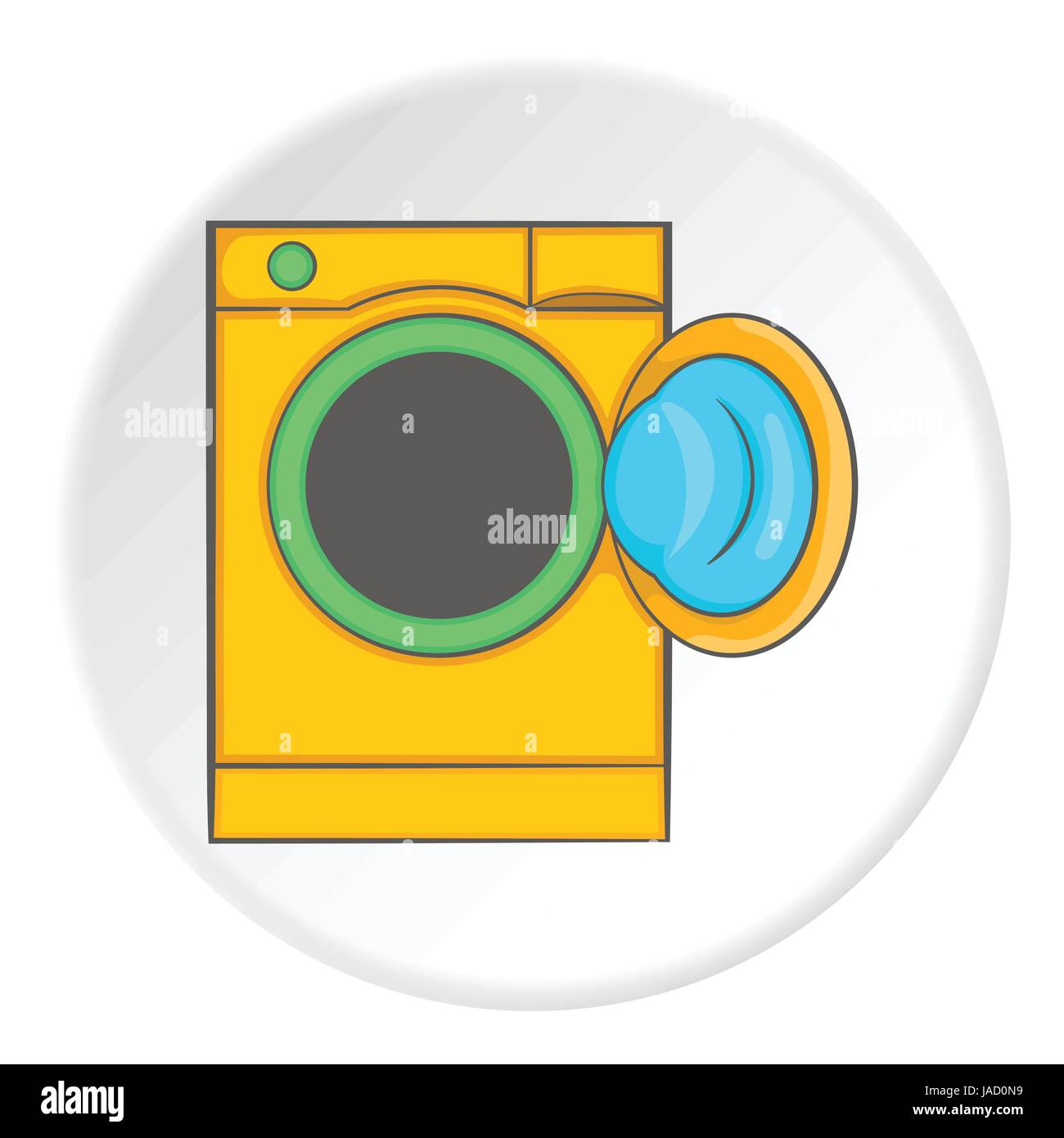 Orange washing machine icon. Cartoon illustration of washing machine ...