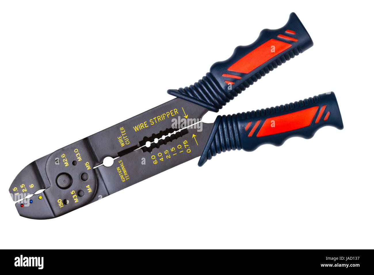 wire stripper isolated on a white background Stock Photo - Alamy