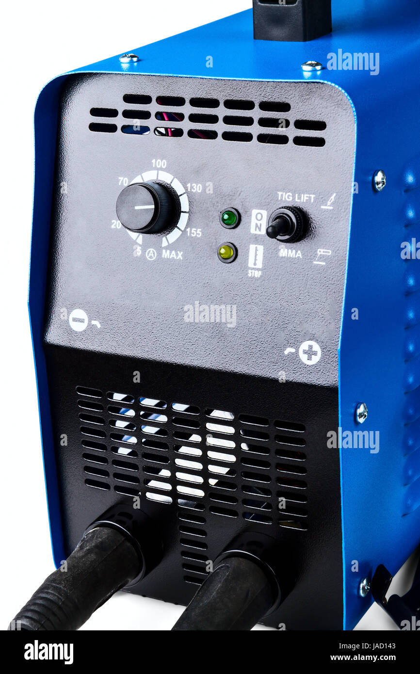 inverter welding machine isolated on a white background Stock Photo - Alamy