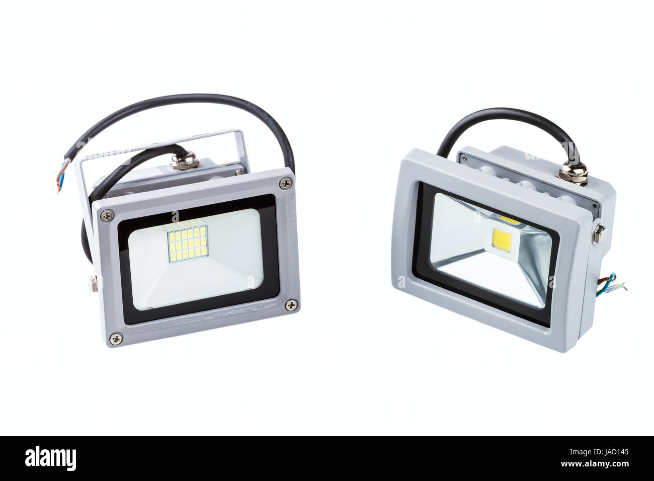 LED industrial searchlights isolated on a white background Stock Photo ...