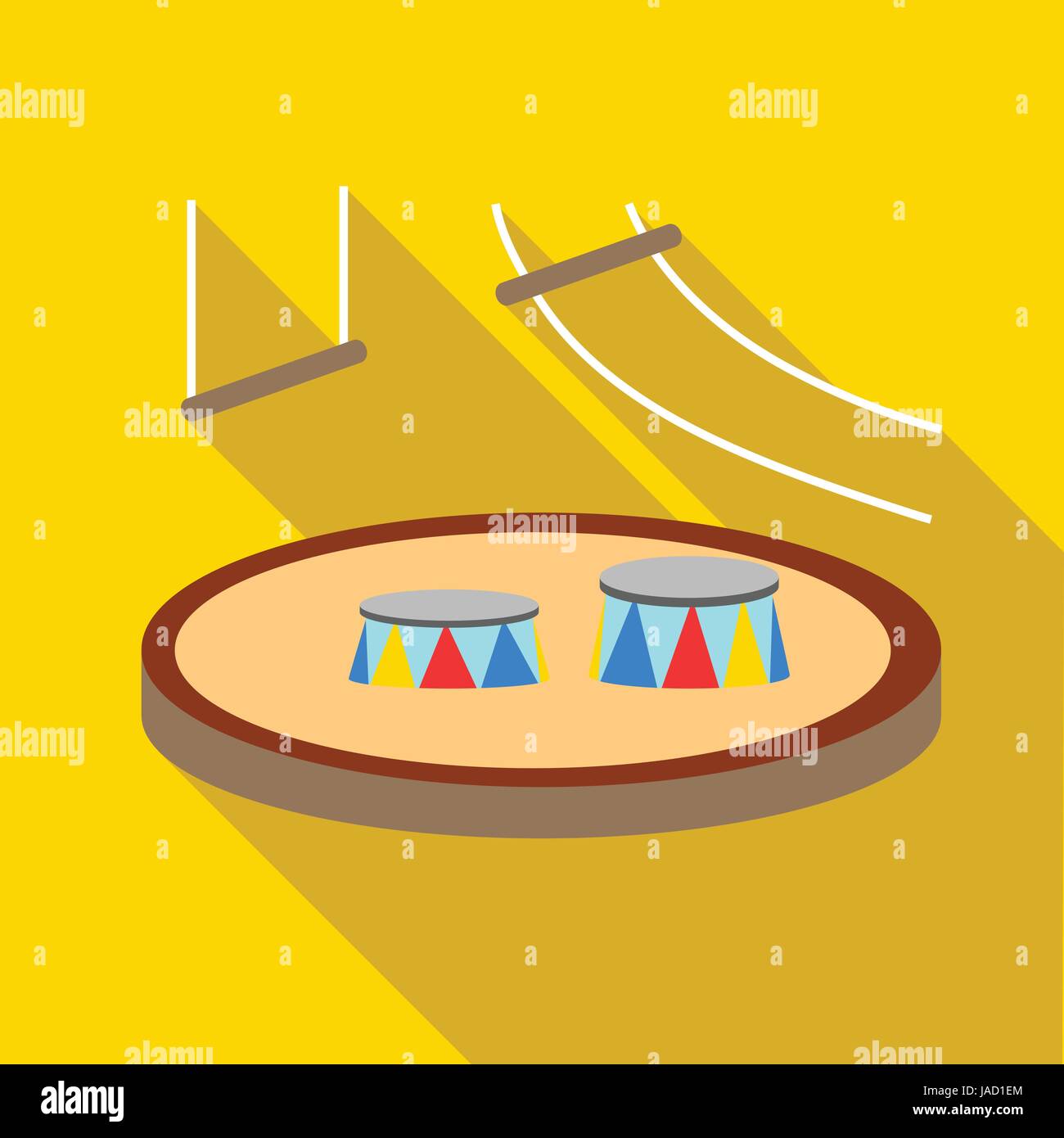 Circus arena icon. Flat illustration of circus arena vector icon for ...