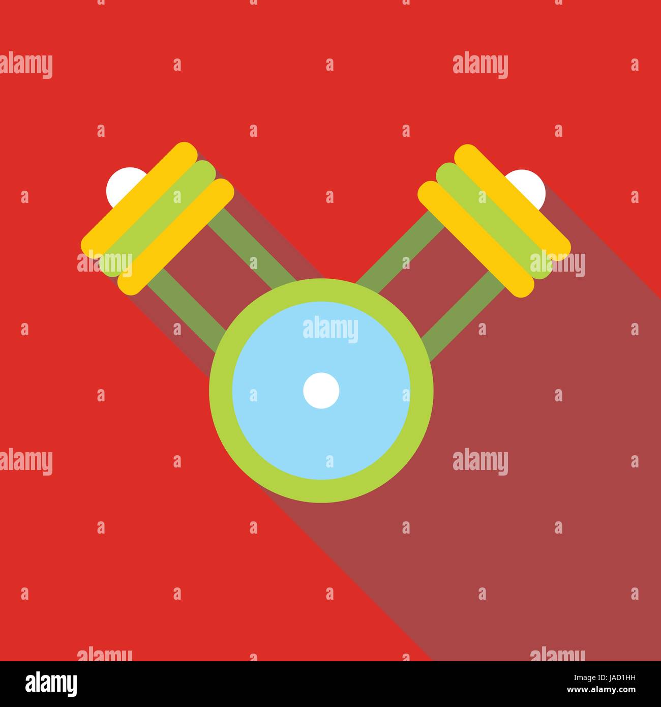 Engine pistons on a crankshaft icon. Flat illustration of engine ...