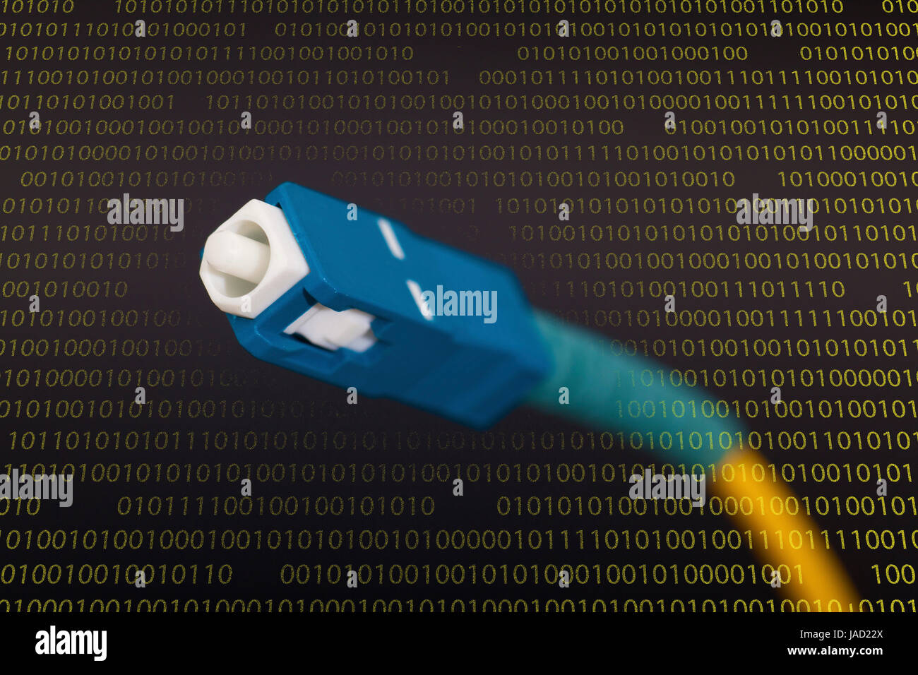 Fiber optic cable in black background Stock Photo - Alamy