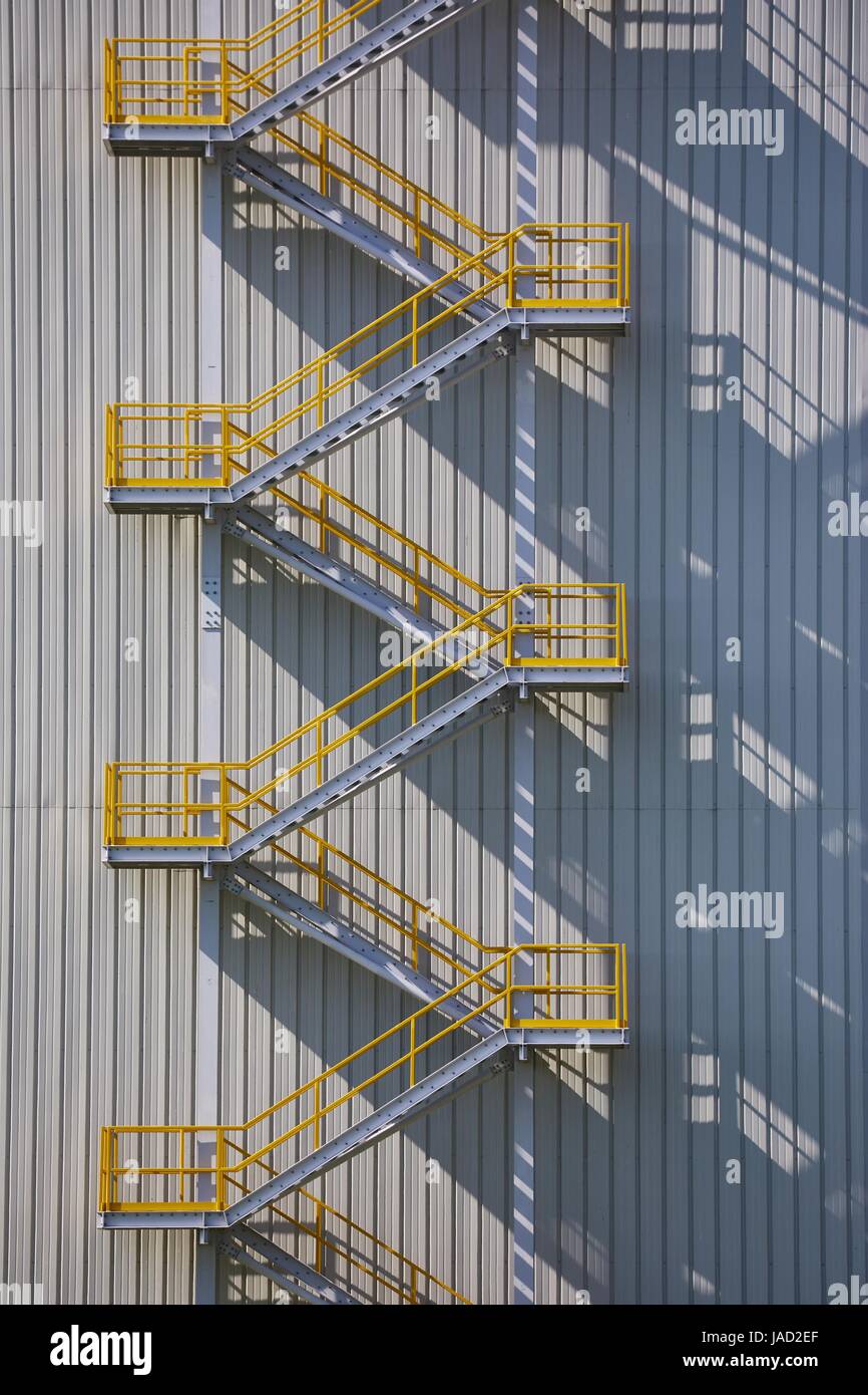 Industrial Exterior Staircase Stock Photo - Alamy