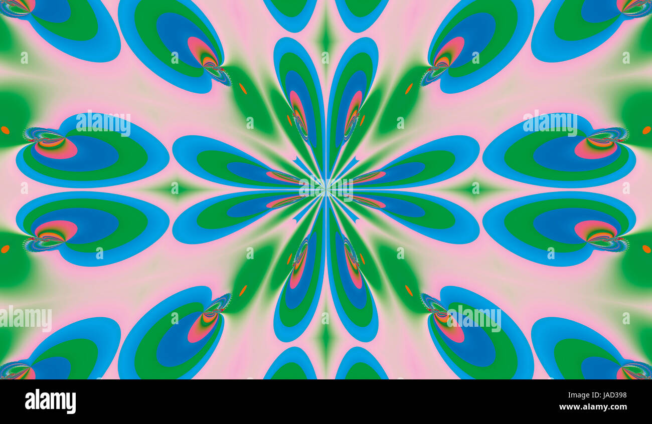 Bright and funky original fractal design, abstract psychedelic art ...